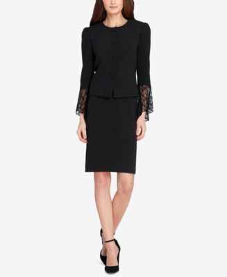 Tahari ASL Lace-Cuff Skirt Suit - Macy's