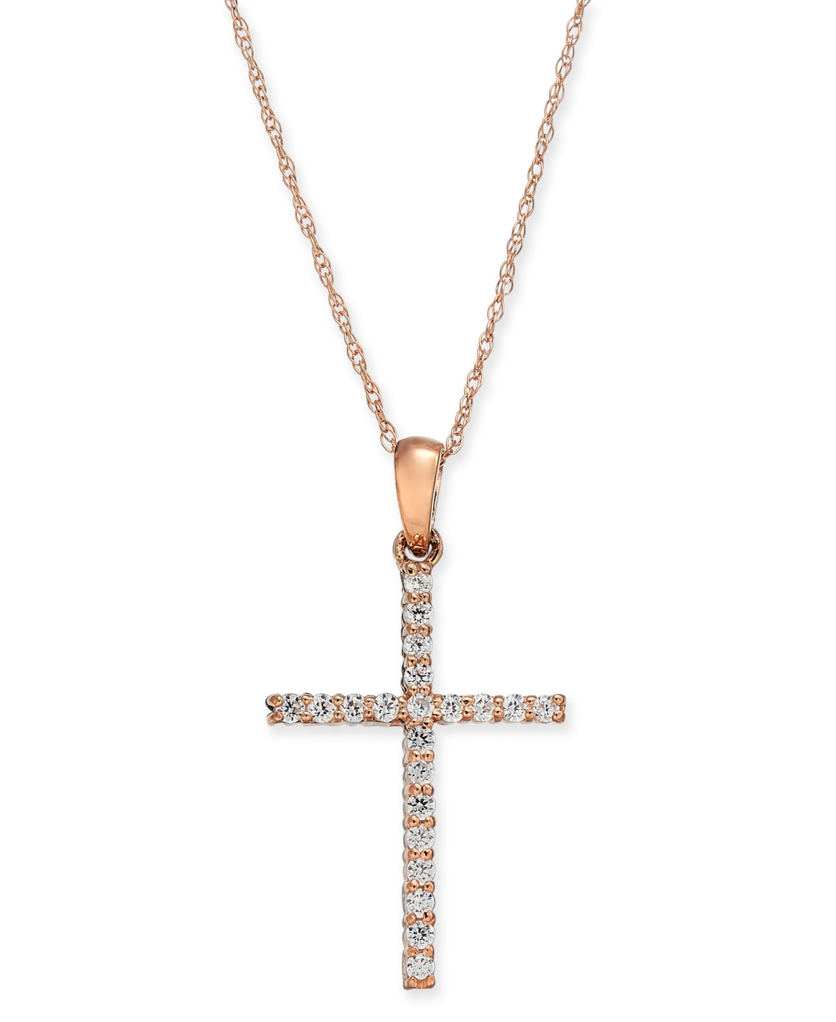 Click here for Diamond Cross 18 Pendant Necklace (1/4 ct. t.w.) -... prices