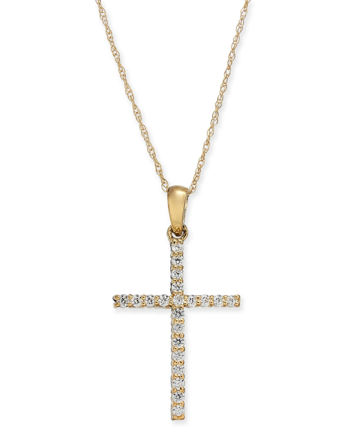 Click here for Diamond Cross 18 Pendant Necklace (1/4 ct. t.w.) -... prices