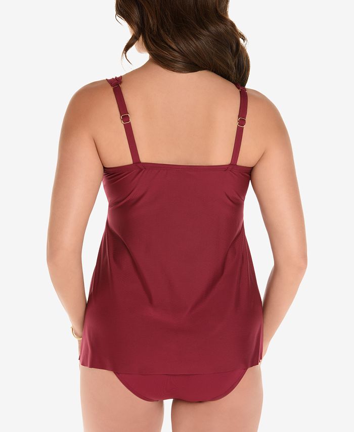Miraclesuit Cross-Over D-Cup Bra-Sized Underwire Tankini Top - Macy's