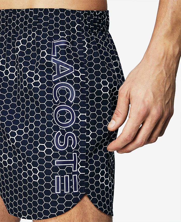 Lacoste Men's Printed Woven Boxers - Macy's