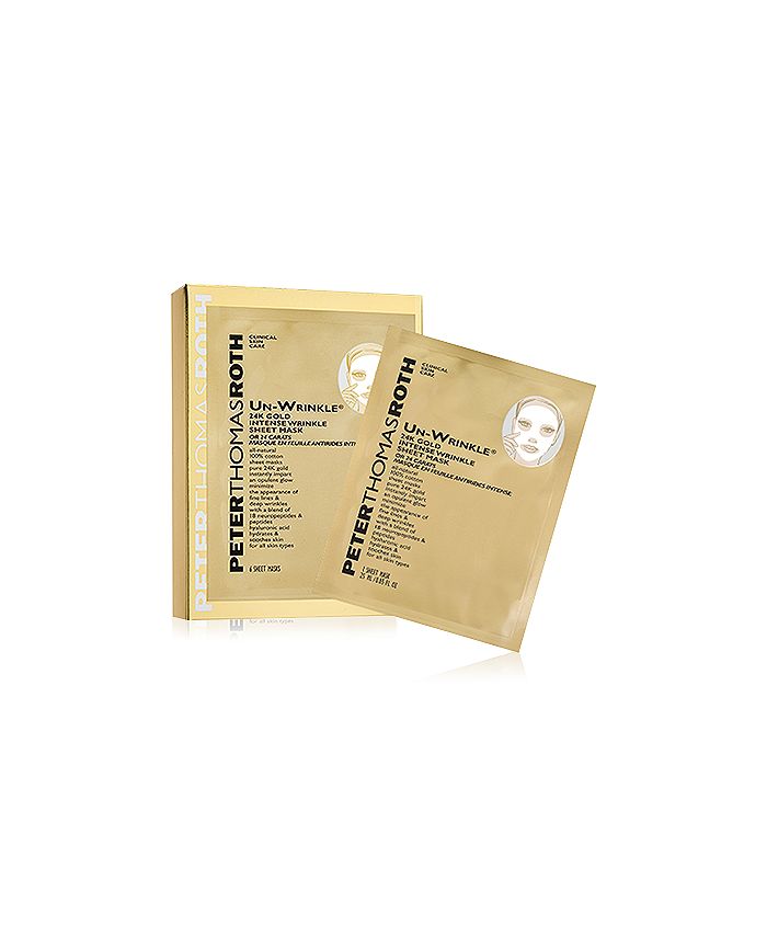 Peter Thomas Roth Un-Wrinkle 24K Gold Intense Wrinkle Sheet Mask 6-Pk ...