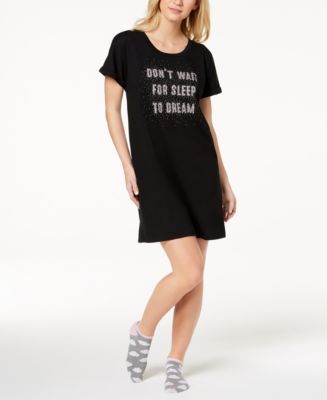 Jenni by Jennifer Moore Graphic-Print Sleepshirt With Socks, Created ...