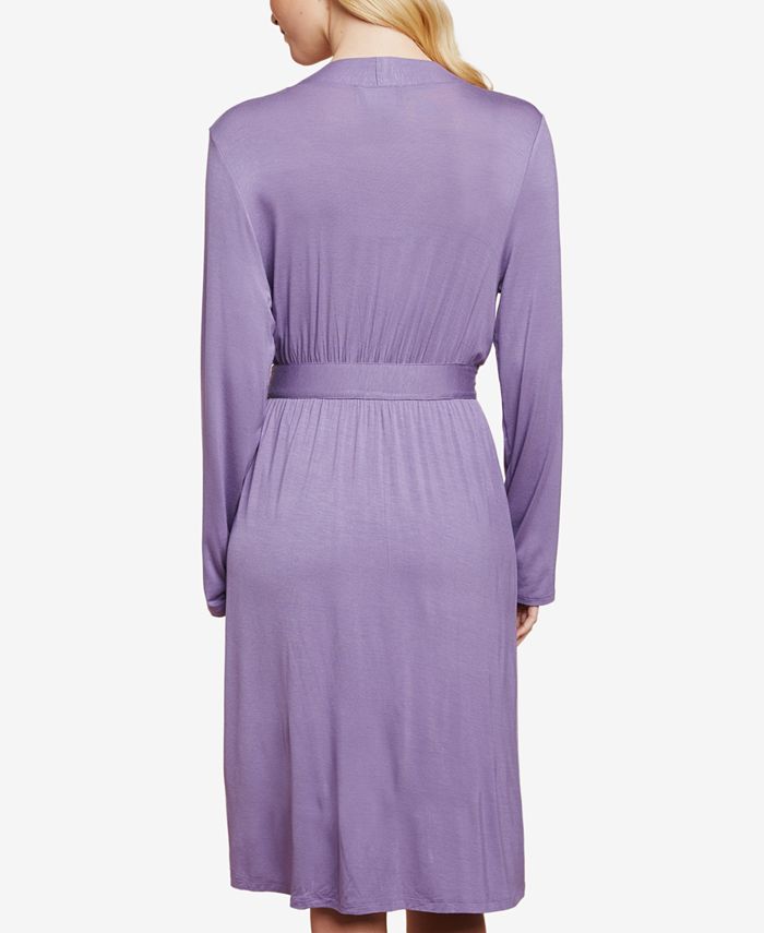 Jessica Simpson Nursing Lace-Trim Belted Robe - Macy's