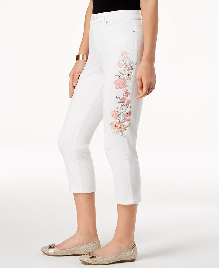 Charter Club Bristol Embroidered Capri Jeans, Created for Macy's - Macy's
