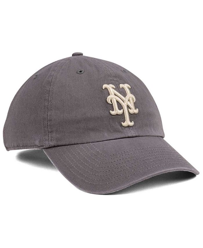 '47 Brand New York Mets Dark Gray CLEAN UP Cap - Macy's
