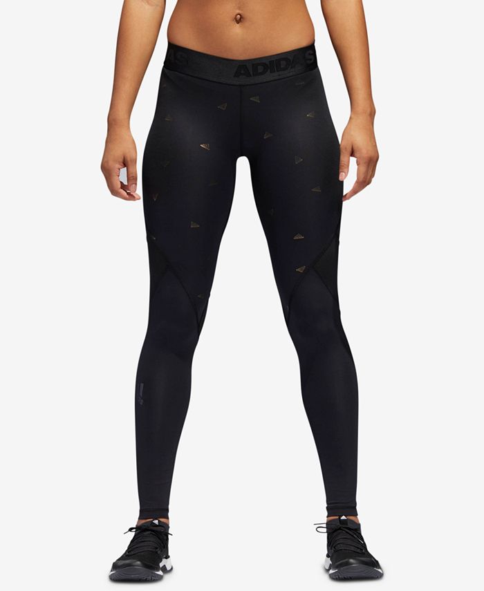 adidas Logo-Print Compression Leggings - Macy's