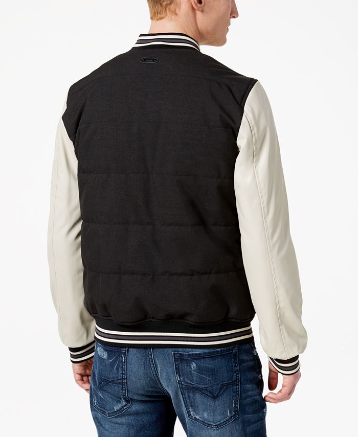 GUESS Men's Varsity Bomber Jacket - Macy's