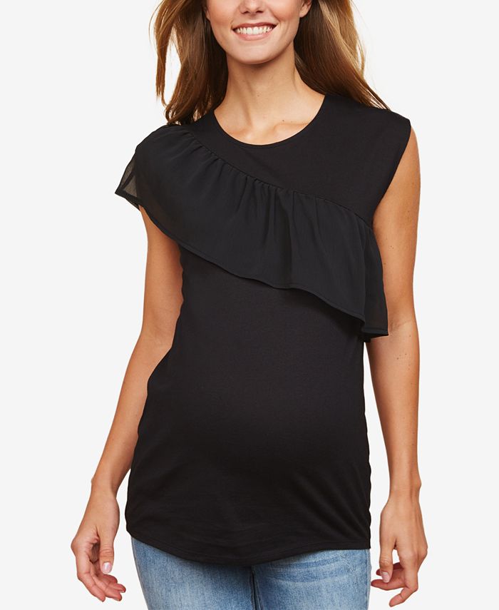Motherhood Maternity Ruffled Top - Macy's