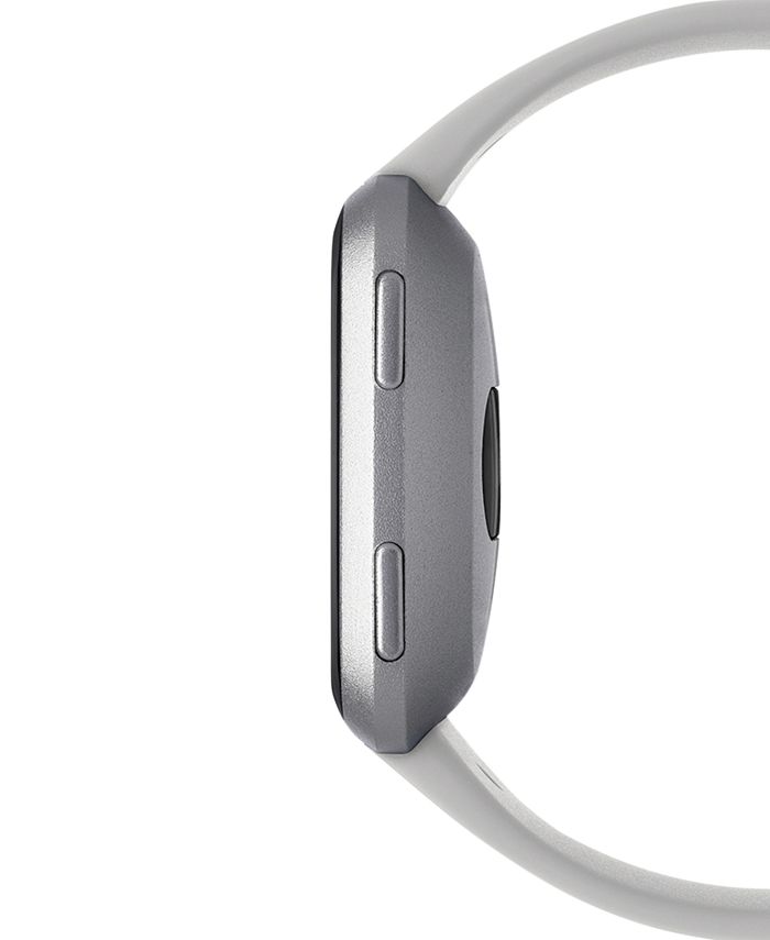 Fitbit Versa™ White Elastomer Classic Accessory Band - Macy's