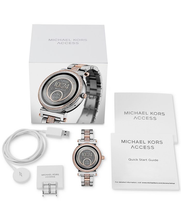 Michael Kors Access Women's Sofie Two-Tone & Pavé Stainless Steel ...