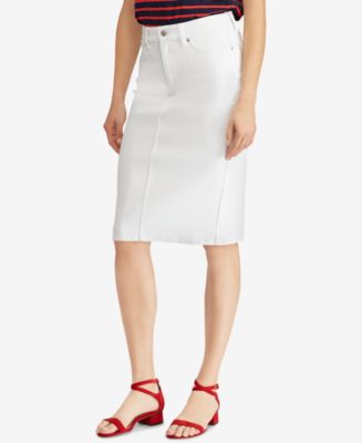Lauren Ralph Lauren Denim Pencil Skirt - Macy's
