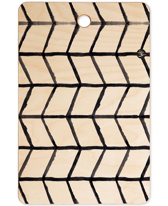 Deny Designs Wonder Forest Grid Lock Cutting Board - Macy's