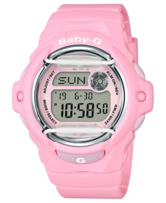 Baby G Women's Digital Pink Resin Strap Watch 42.6mm - Macy's