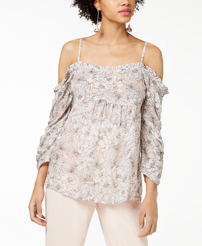WILLIAM RAST Cotton Printed Off-The-Shoulder Top - Macy's