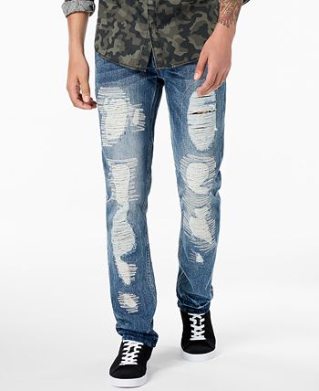 INC International Concepts I.N.C. Men's Mega-Ripped Slim-Fit Jeans ...