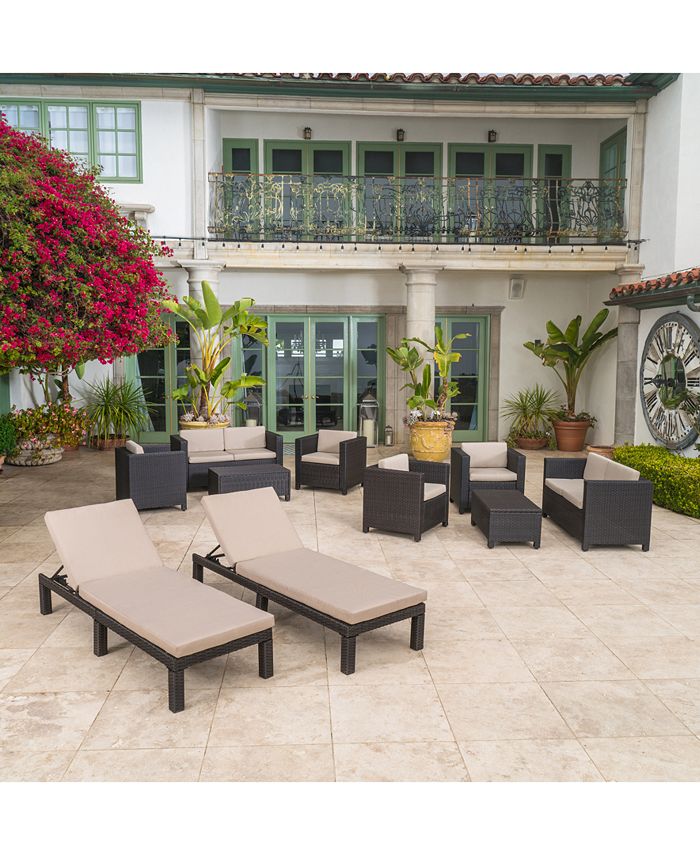 Furniture Brooklyn 10-Pc. Patio Set, Quick Ship - Macy's