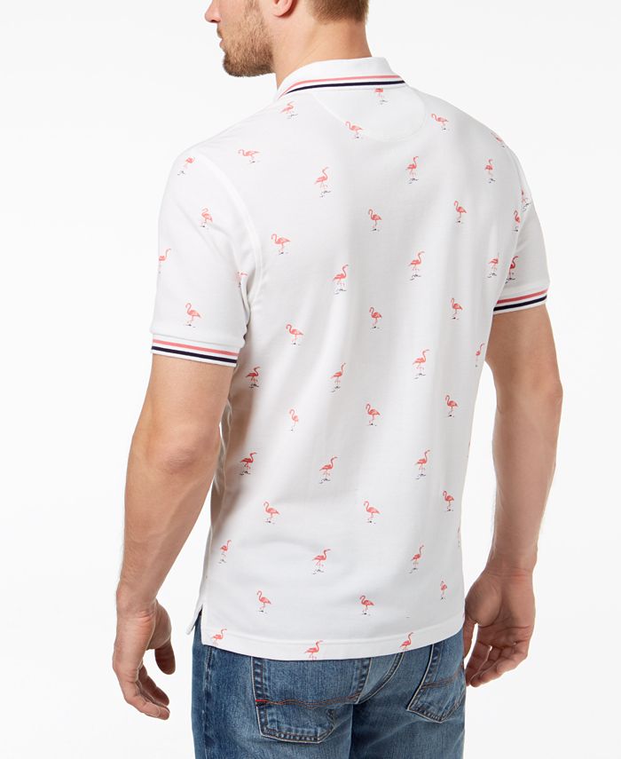 Club Room Men's Flamingo-Print Polo, Created for Macy's - Macy's