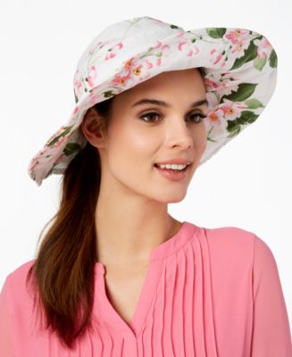 I.N.C. Floral-Print Floppy Hat, Created for Macy's - Macy's