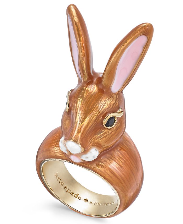 kate spade new york Gold-Tone Bunny Ring - Macy's