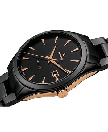 Rado Men's Swiss Automatic Hyperchrome Black High-Tech Ceramic Bracelet ...