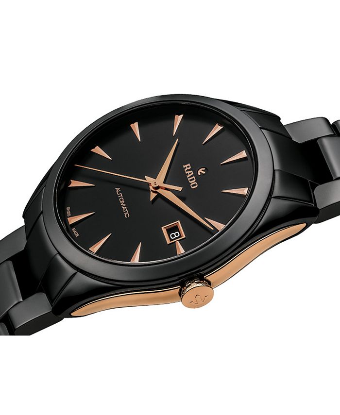 Rado Men's Swiss Automatic Hyperchrome Black High-Tech Ceramic Bracelet ...