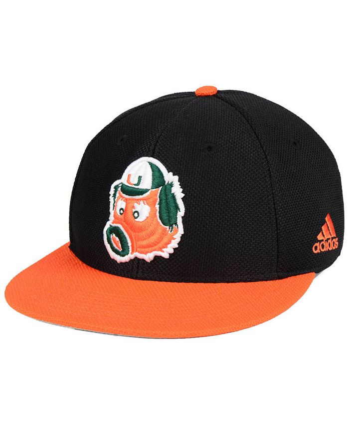 adidas Miami Hurricanes On-Field Baseball Fitted Cap - Macy's