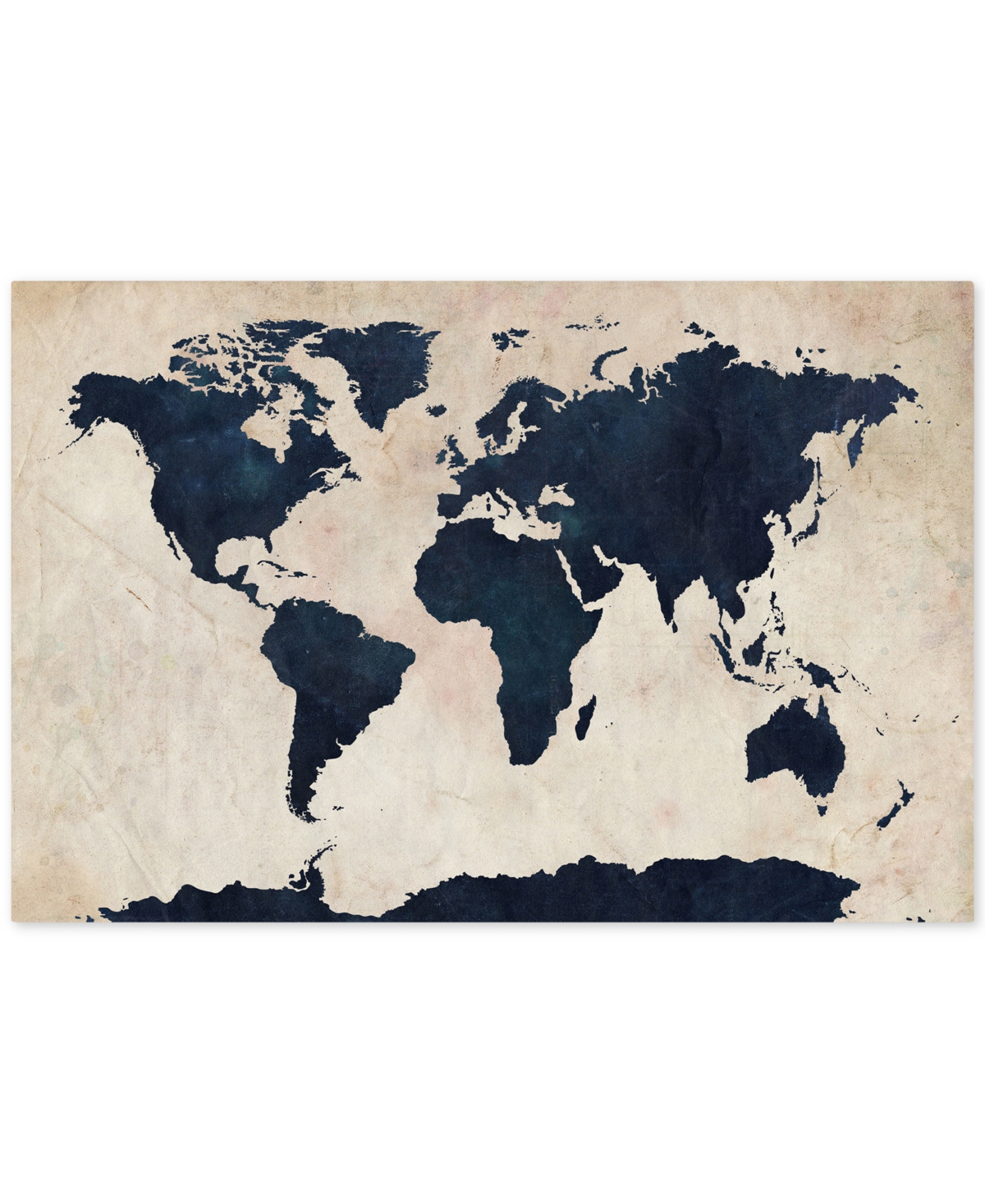 Click here for Michael Tompsett World Map -Navy Canvas Art - 47 x... prices