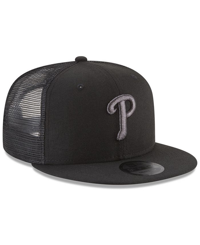 New Era Philadelphia Phillies Blackout Mesh 9FIFTY Snapback Cap - Macy's