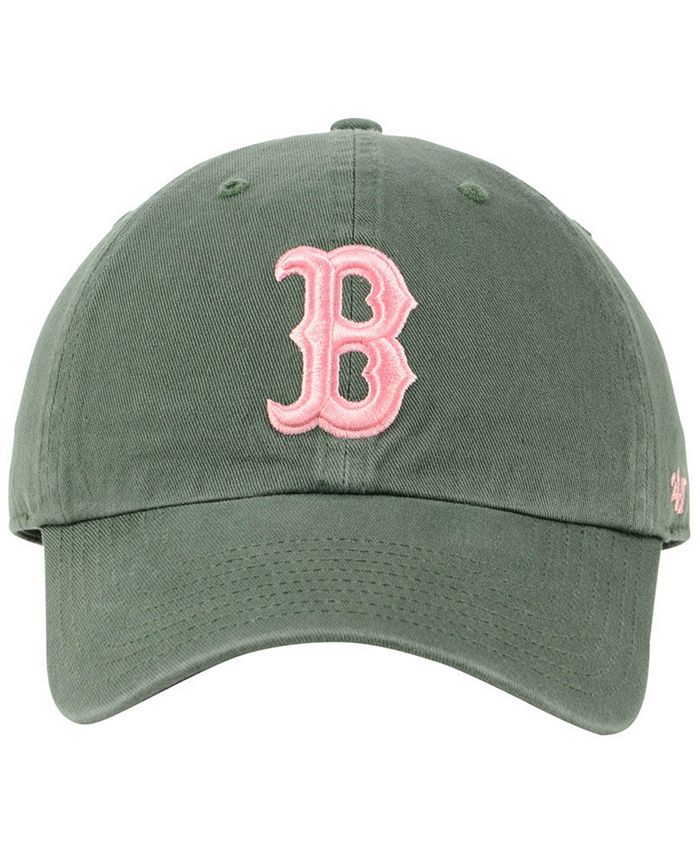 '47 Brand Boston Red Sox Moss Pink CLEAN UP Cap - Macy's
