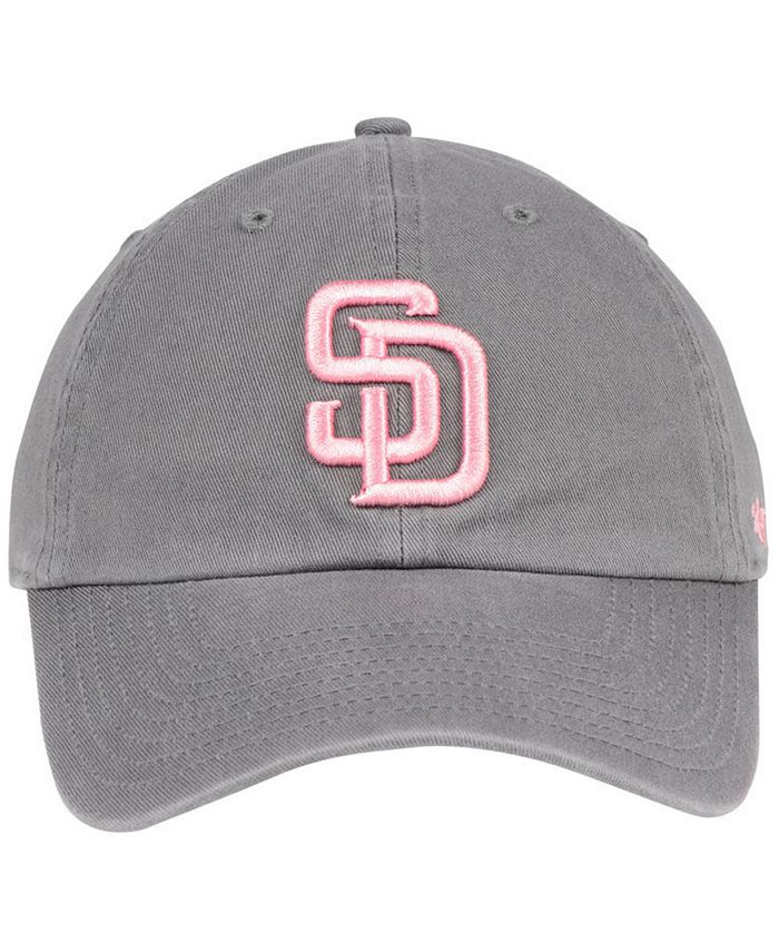 '47 Brand San Diego Padres Dark Gray Pink CLEAN UP Cap - Macy's