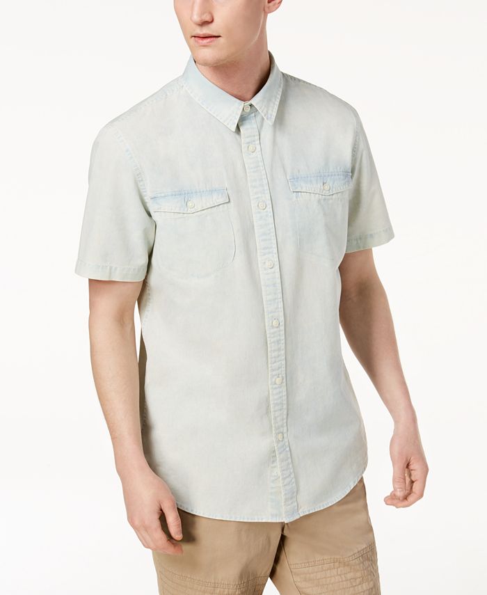 American Rag Men's Washed Denim Shirt, Created for Macy's - Macy's