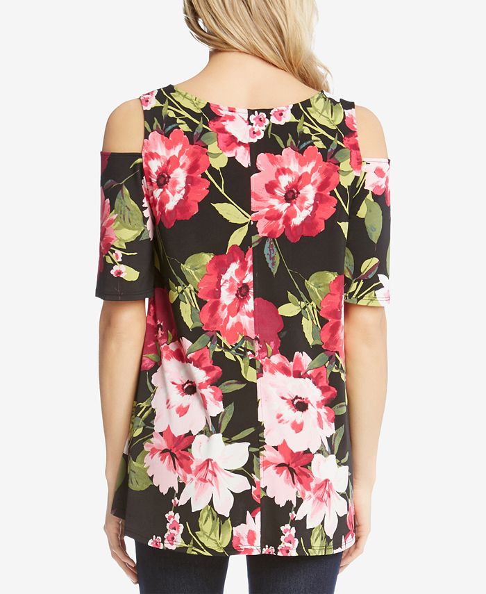 Karen Kane High-Low Cold-Shoulder Top - Macy's