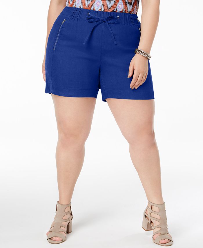INC International Concepts I.N.C. Plus Size Drawstring Shorts, Created ...
