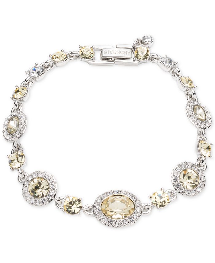 Givenchy Silver-Tone Pavé & Stone Flex Bracelet, Created for Macy's ...