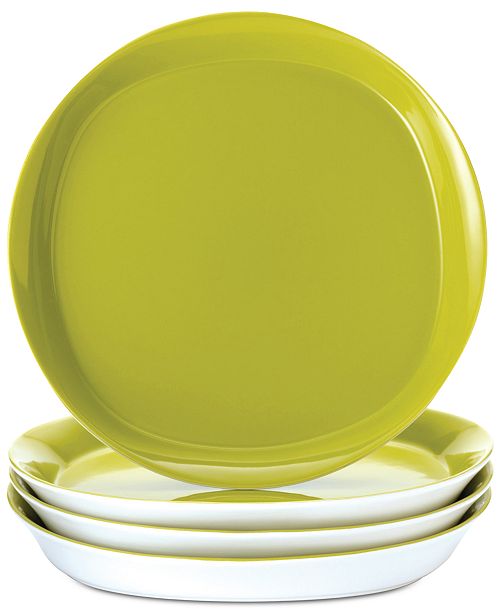 Rachael Ray Round & Square Green Set of 4 Dinner Plates & Reviews ...