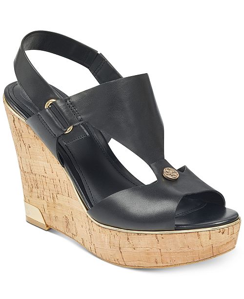GUESS Women's Hulda Platform Wedge Sandals & Reviews - Sandals & Flip ...