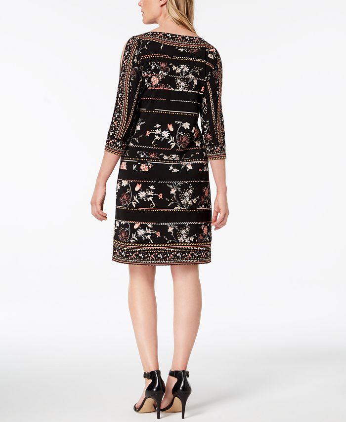 JM Collection Embellished Shoulder-Cutout Dress, Created for Macy's ...