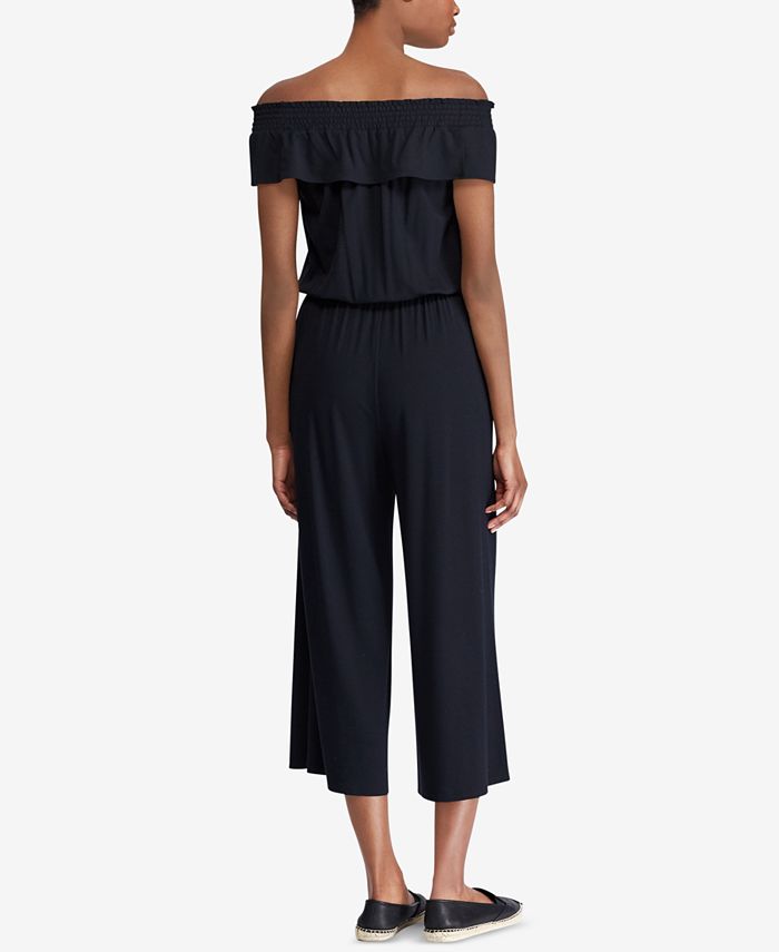 Lauren Ralph Lauren Ruffled Off-The-Shoulder Jumpsuit - Macy's