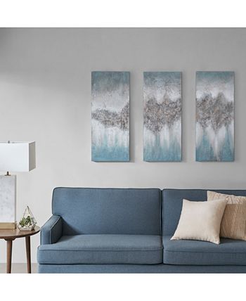 Madison Park 3-Pc. Luminous Hand-Painted Canvas Wall Art Set - Macy's