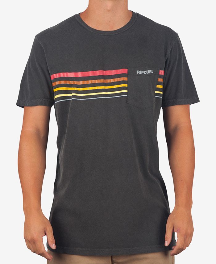 Rip Curl Men's Pigment Dyed Striped Pocket T-Shirt - Macy's
