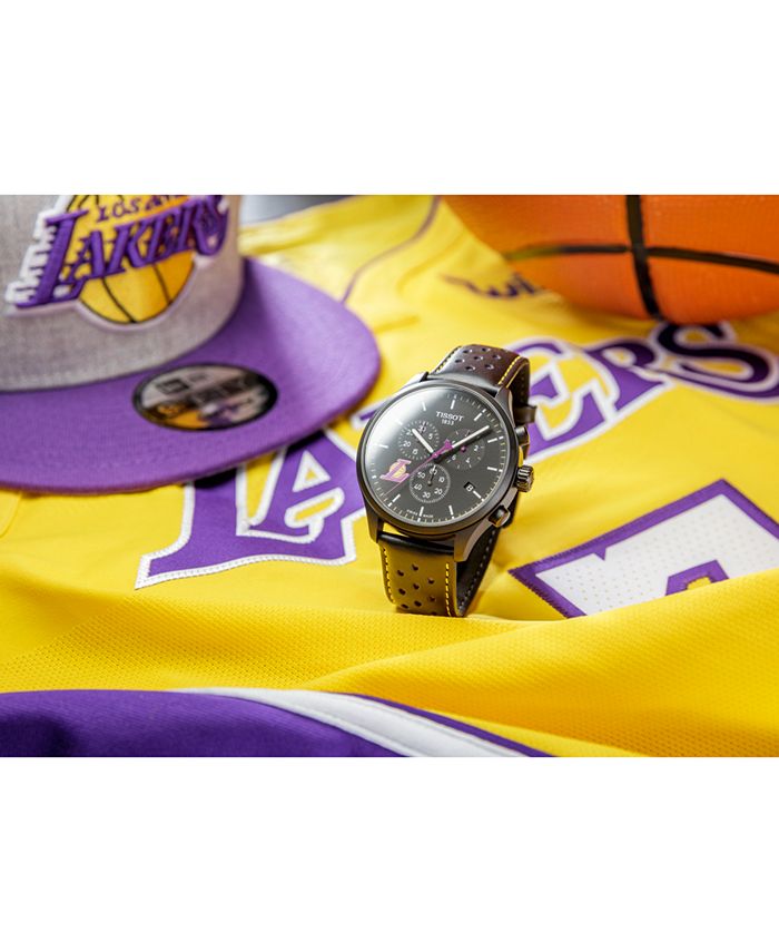 Tissot Men's Swiss Chronograph Chrono XL NBA Los Angeles Lakers Black ...