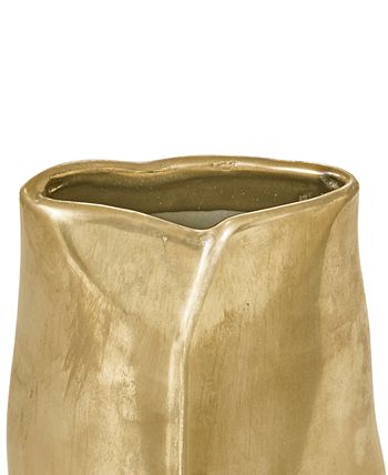 JLA Home Madison Park Signature Ramsay Ceramic Gold Vase - Macy's