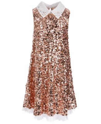 Beautees Big Girls 2-Pc. Sequin Dress & Necklace Set - Macy's
