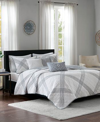 Madison Park Albany Reversible 6-Pc. Full/Queen Quilted Coverlet Set ...