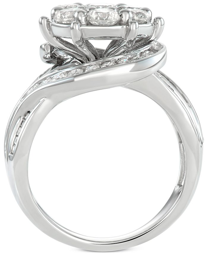 Macy's Diamond Cluster Ring (3 ct. t.w.) in 14k Gold - Macy's