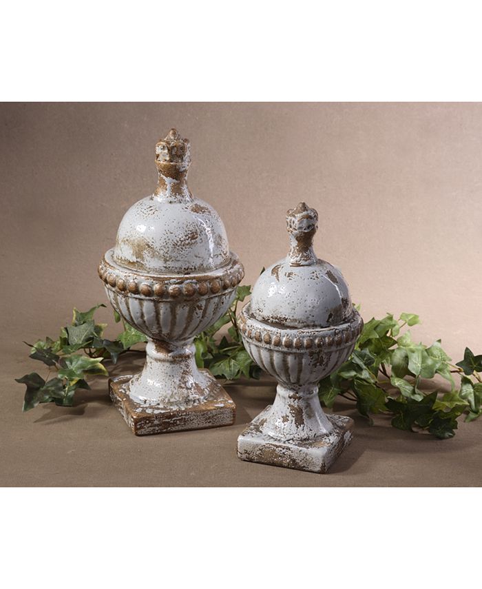 Uttermost Sini Ceramic Finials, Set of 2 - Macy's