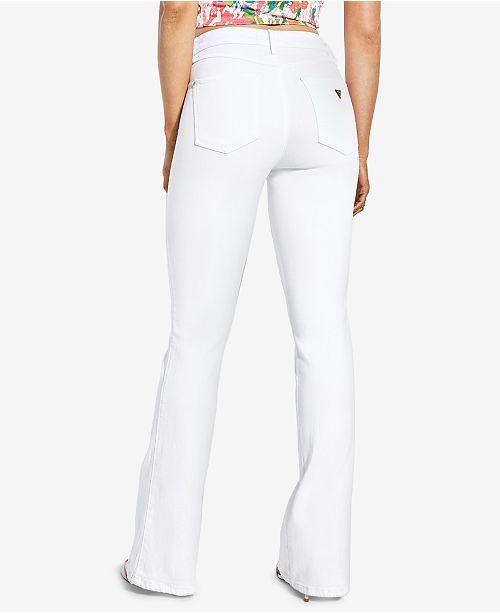 GUESS Gilded White 1981 Flared Button-Fly Jeans & Reviews - Jeans ...
