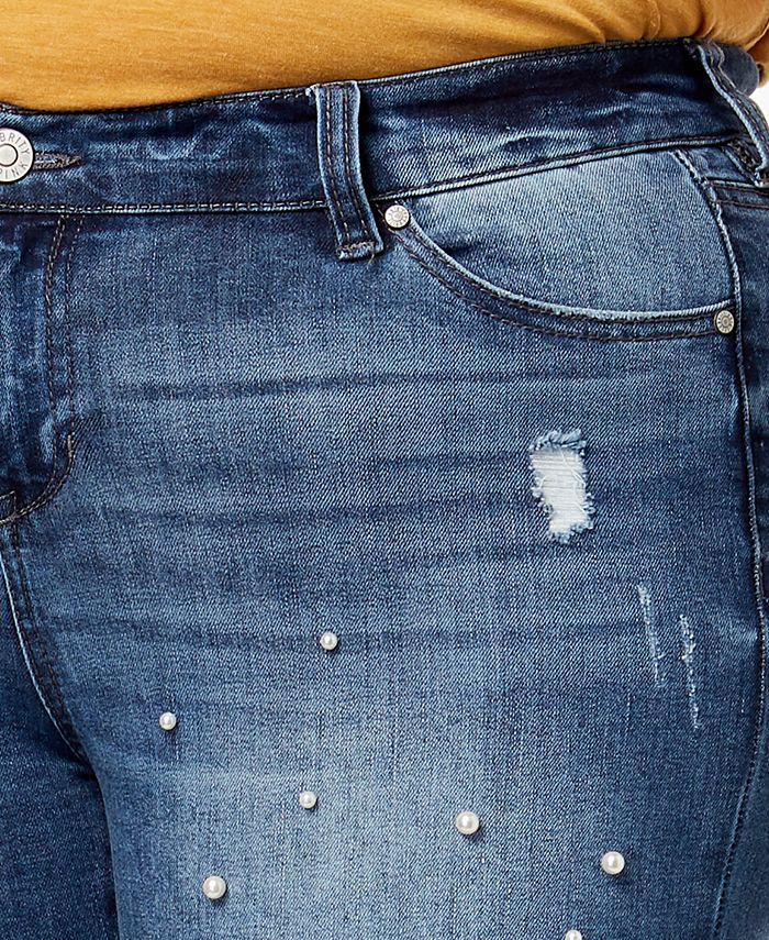 Celebrity Pink Plus Size Embellished Skinny Jeans - Macy's