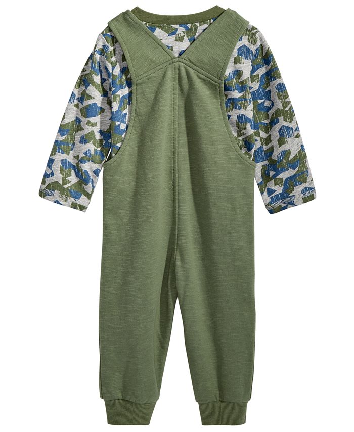 First Impressions Baby Boys 2-Pc. Camo-Print T-Shirt & Overall Set, Created for Macy's - Macy's